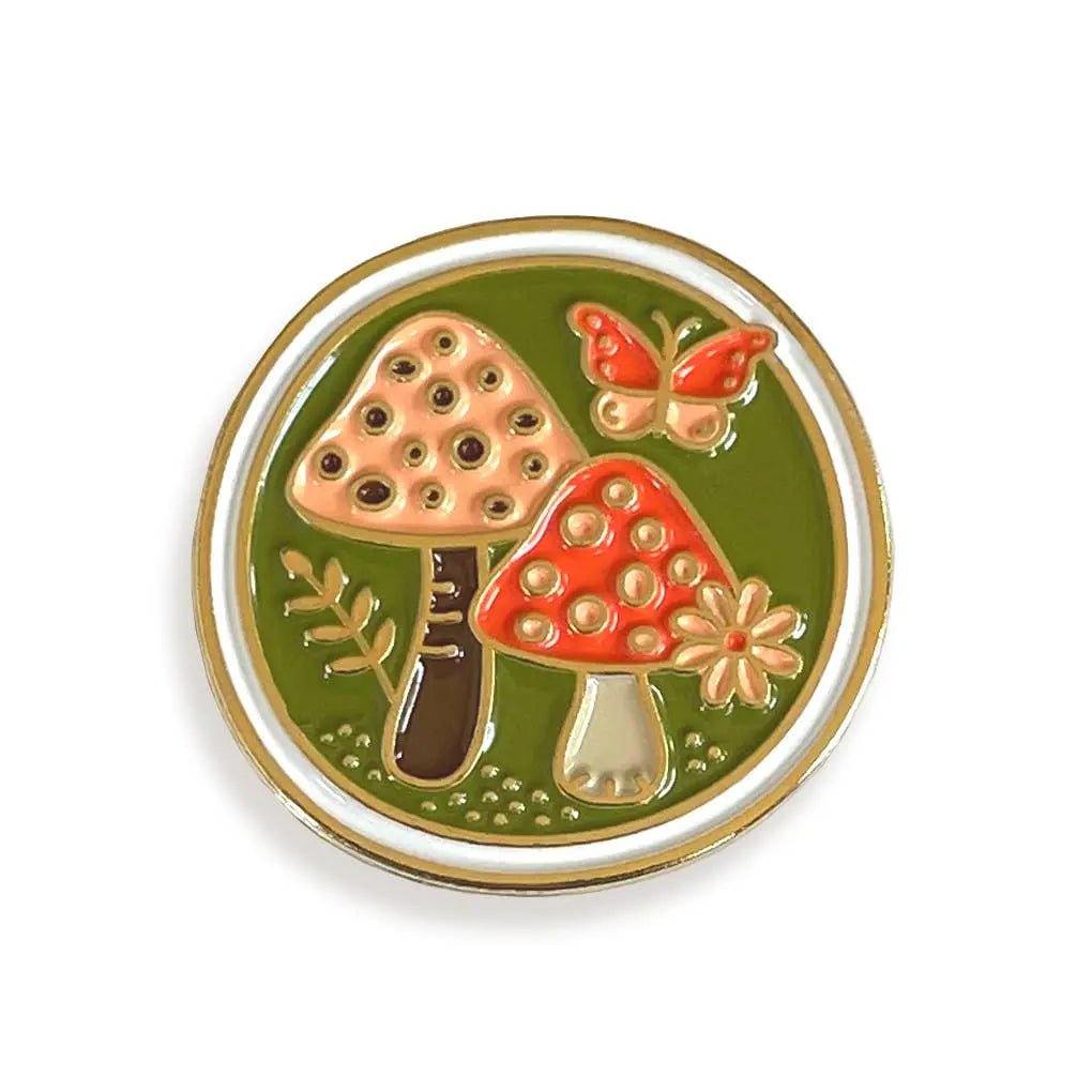 Mushrooms Enamel Pin — Art Department LLC