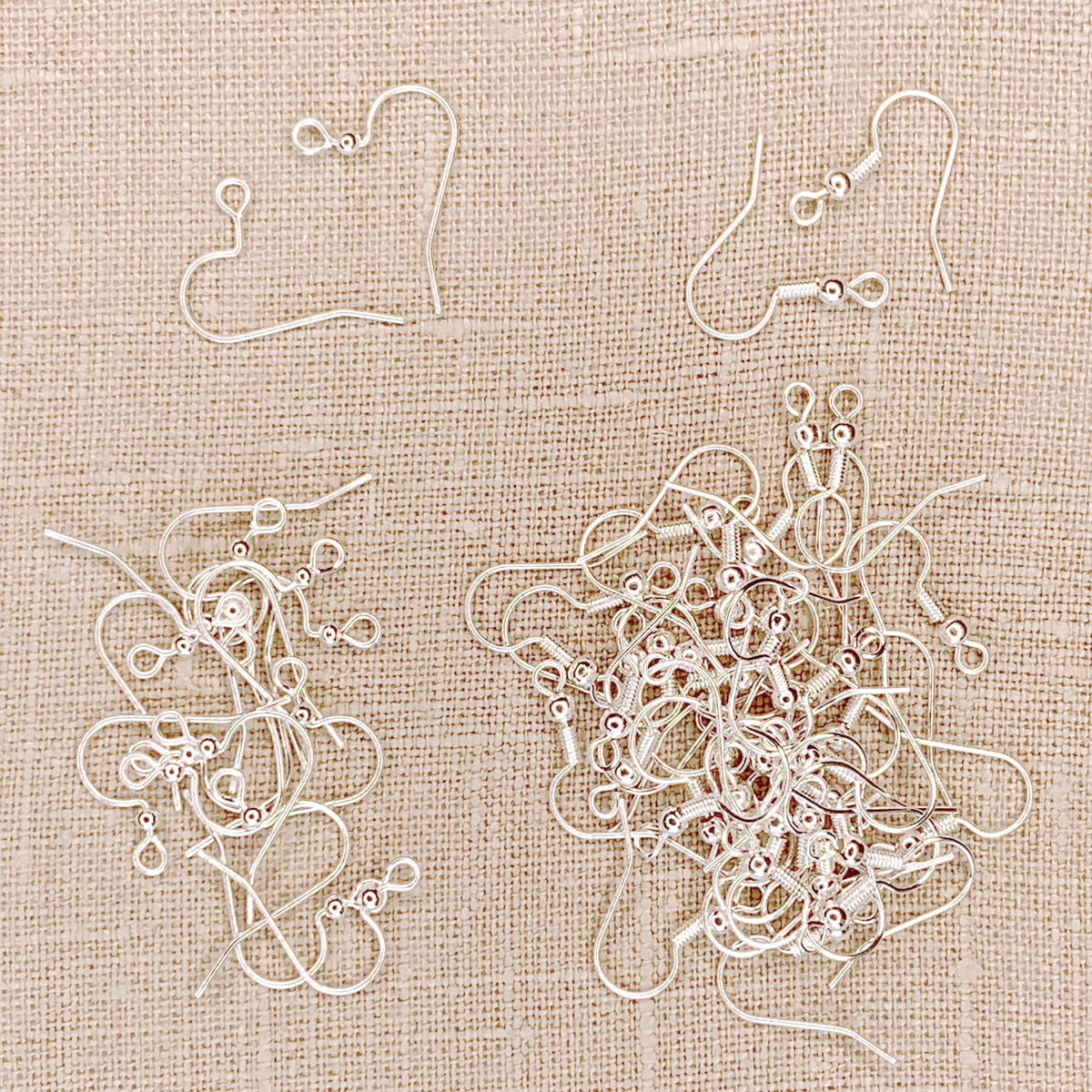 Silver French Ear Wire Earring Hooks 56pc Assortment — Art Department LLC